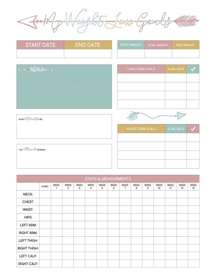 Free Weight Loss Planner Printable The Cottage Market Free Weight Loss Planner Printable The Cottage Market