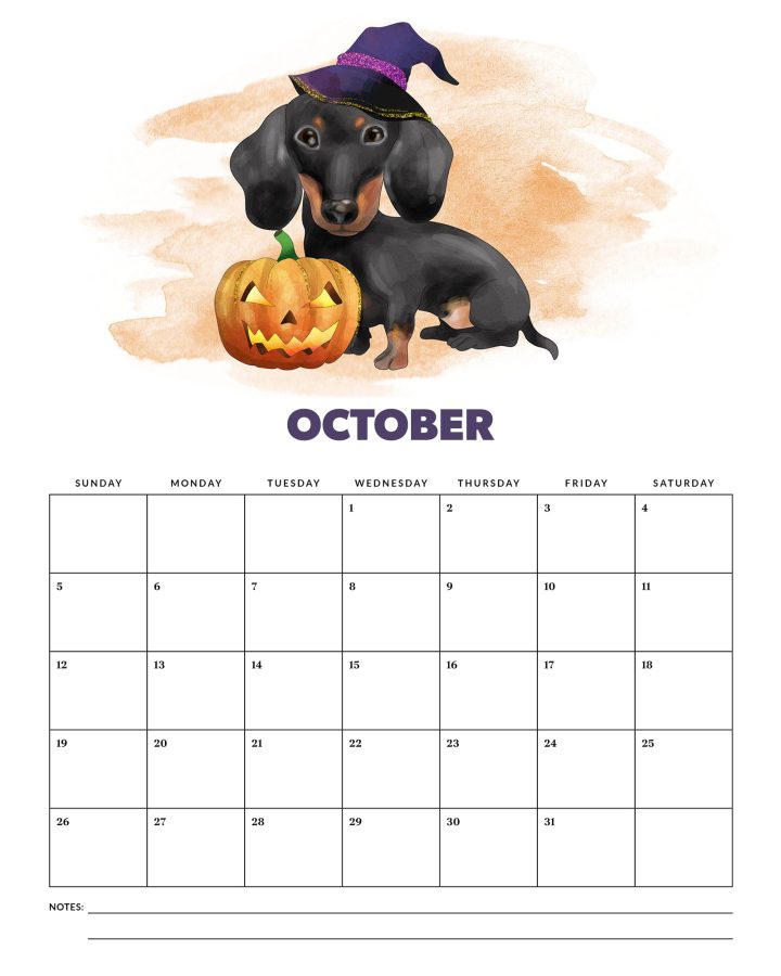 Free Printable 2025 Cute Dog Calendar - The Cottage Market