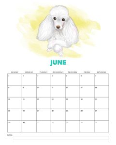 Free Printable 2025 Cute Dog Calendar - The Cottage Market
