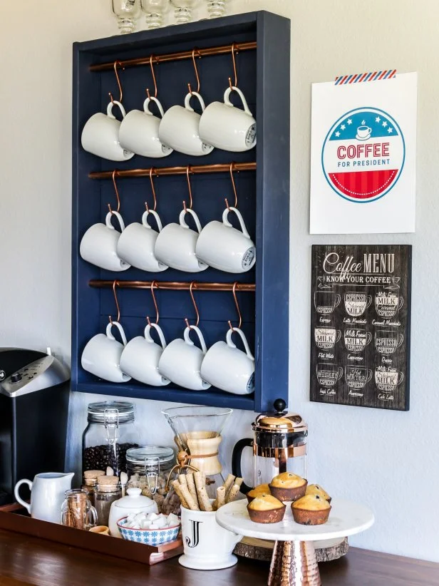 DIY CREATIVE AND CUTE COFFEE MUG ORGANIZATION IDEAS - The Cottage Market